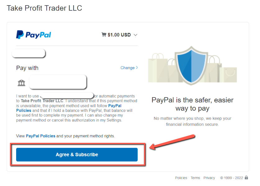 Cómo hacer un pago – TakeProfitTrader Spanish